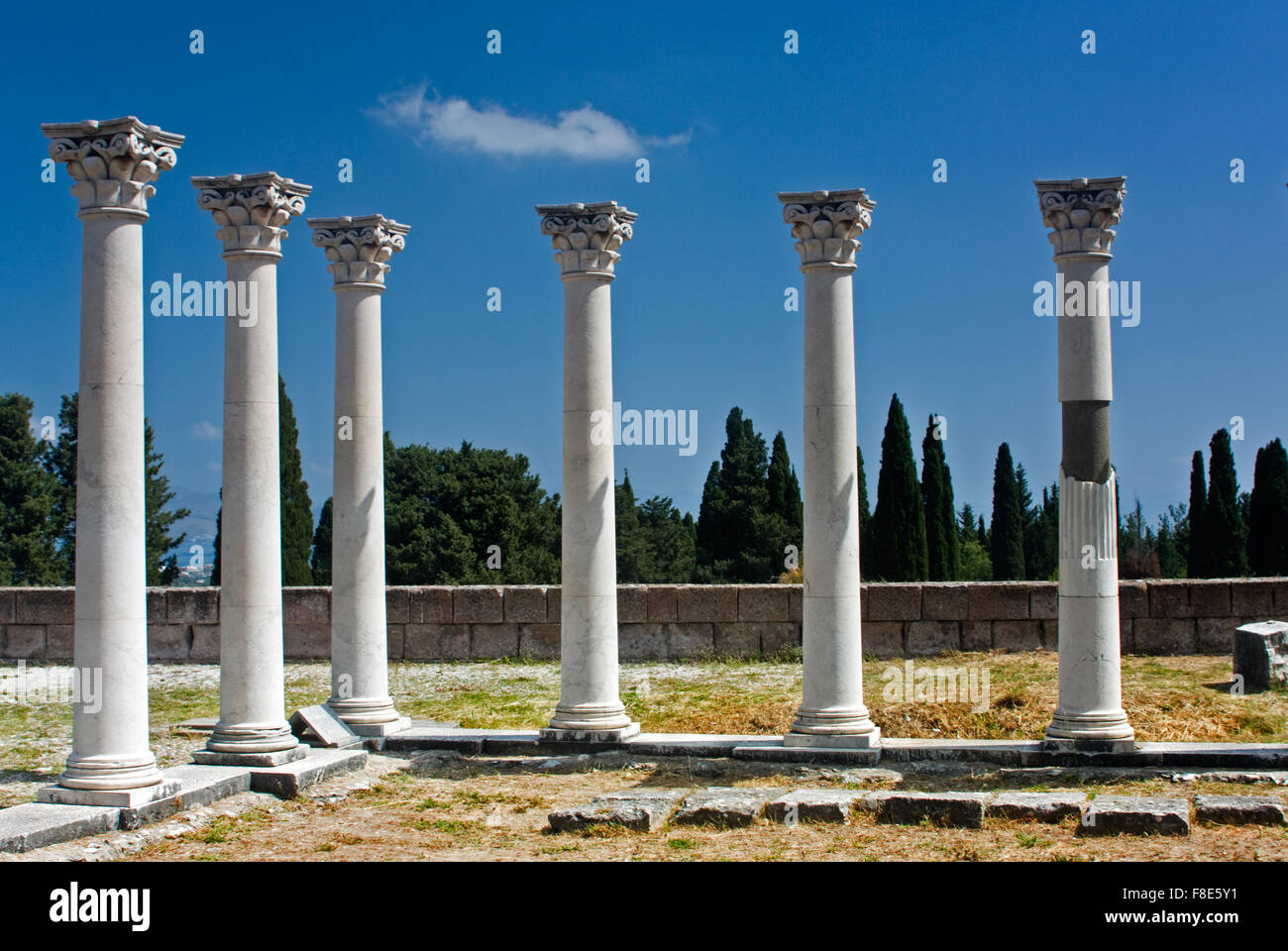 Ruin of the healing temple Asclepion on the isle of Kos, Greece Stock ...