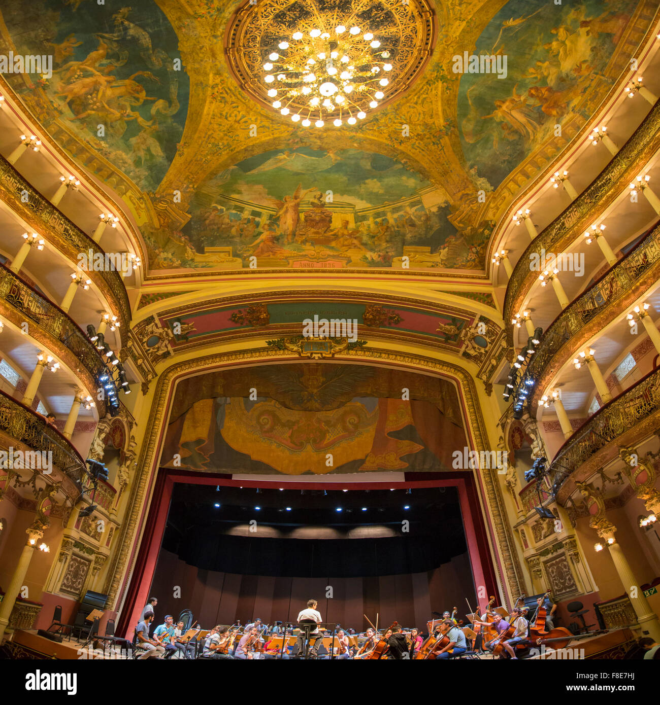 Interior of the Amazon Theatre in Manaus, Brazil Stock Photo - Alamy