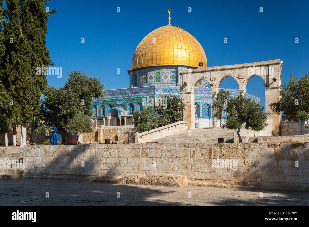 The dome of the Rock, a Muslim shrine on the Temple Mount in the old ...