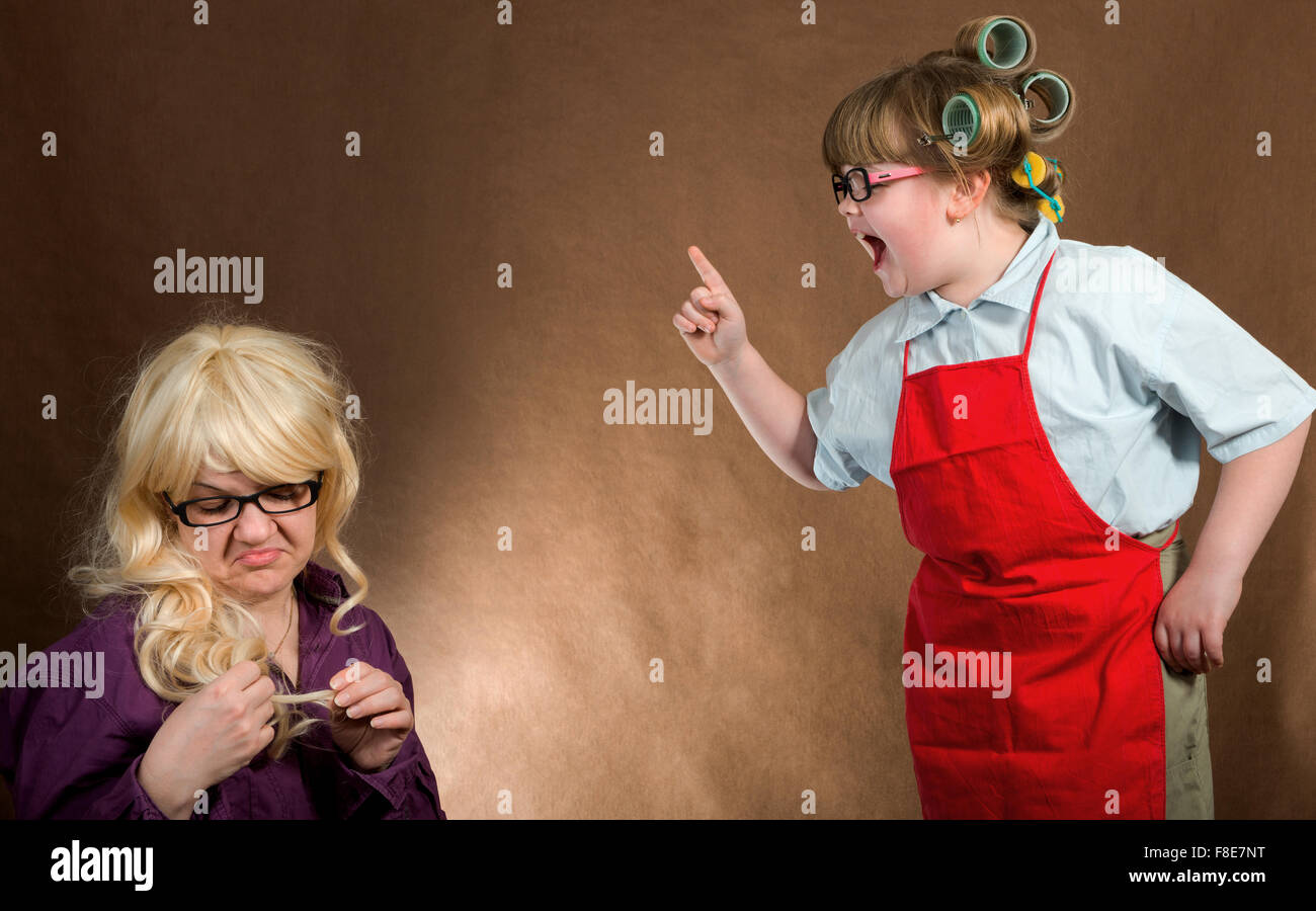 mother yelling at children Stock Photo - Alamy