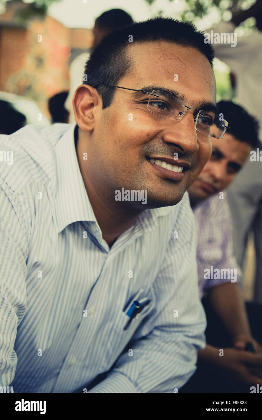 Portrait of Mr. S.C.Mittal, founder of the Pushpanjali Fair-trade ...