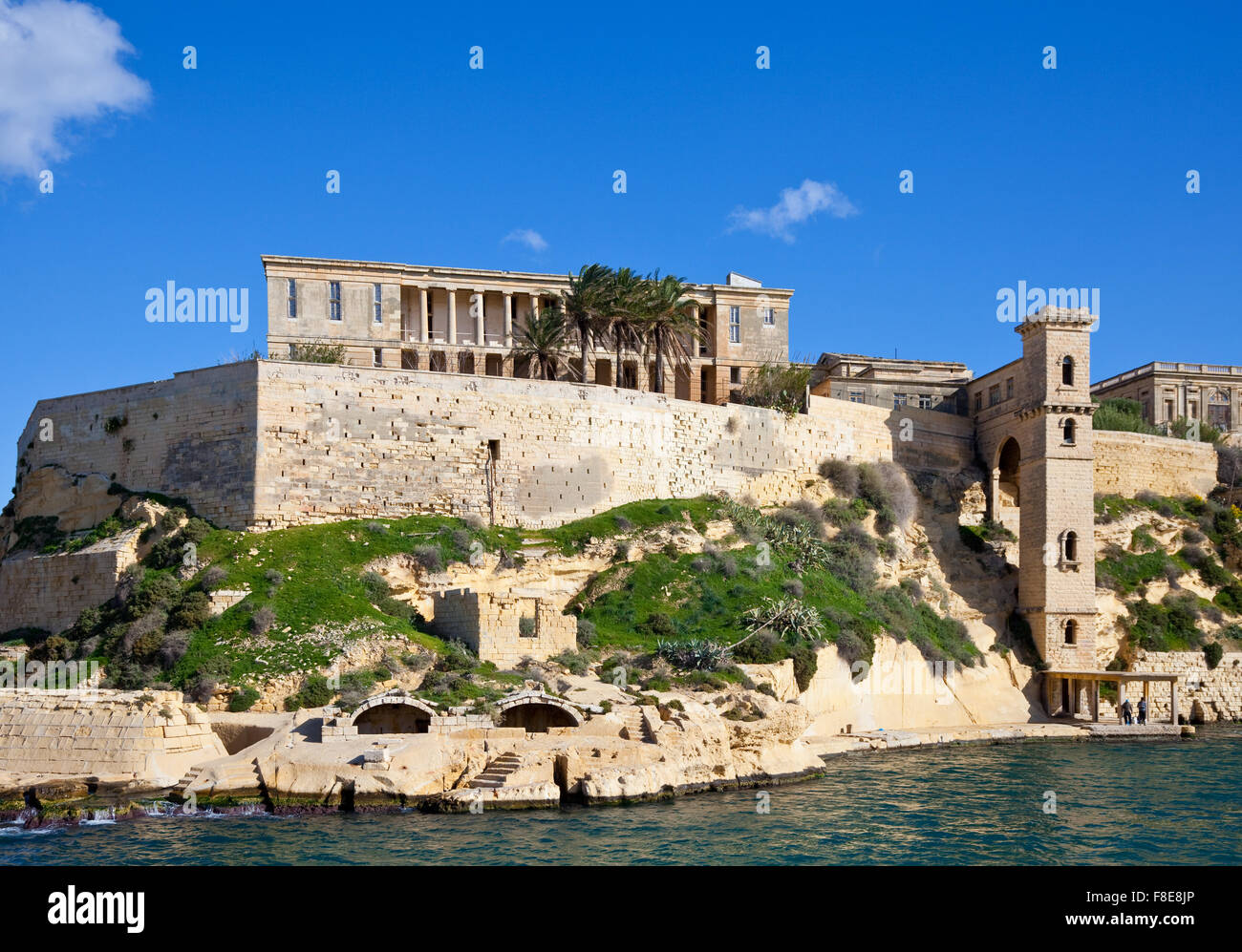 View of Kalkara Palaces and Grand Harbour. Malta Stock Photo - Alamy