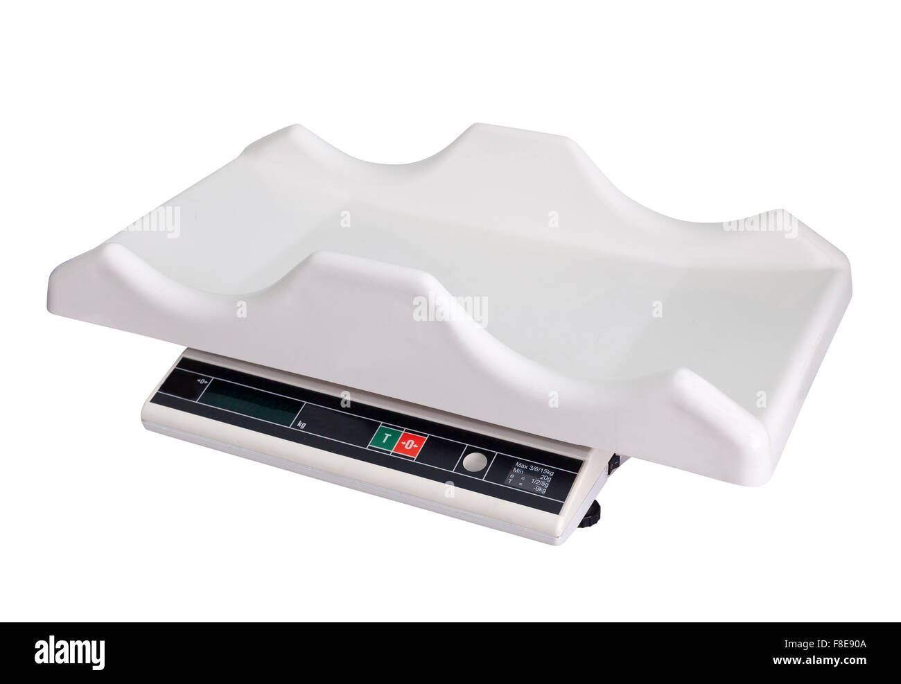 electronic baby scale. Isolated over white background Stock Photo - Alamy