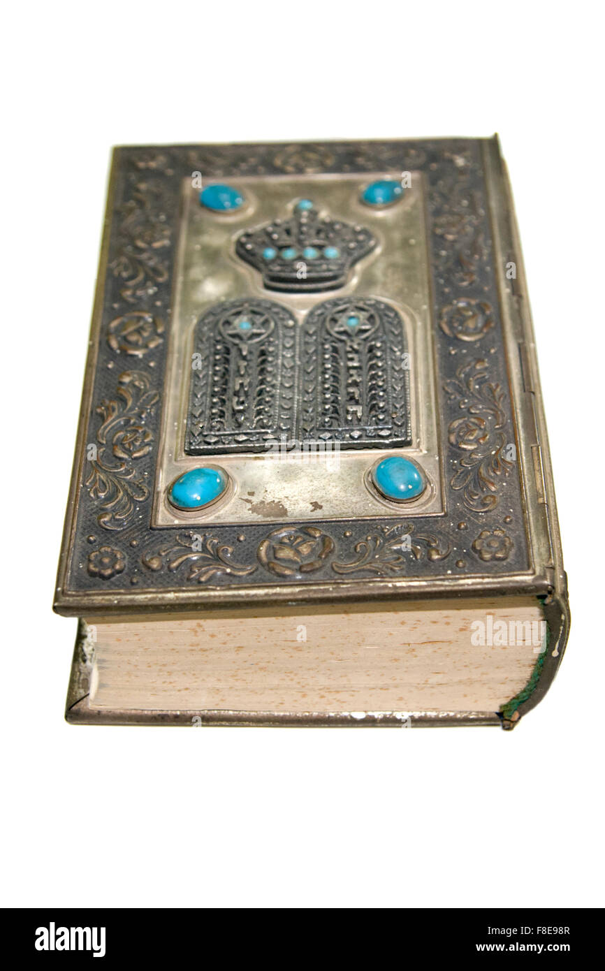 Old decorated silver plated Bible Stock Photo - Alamy