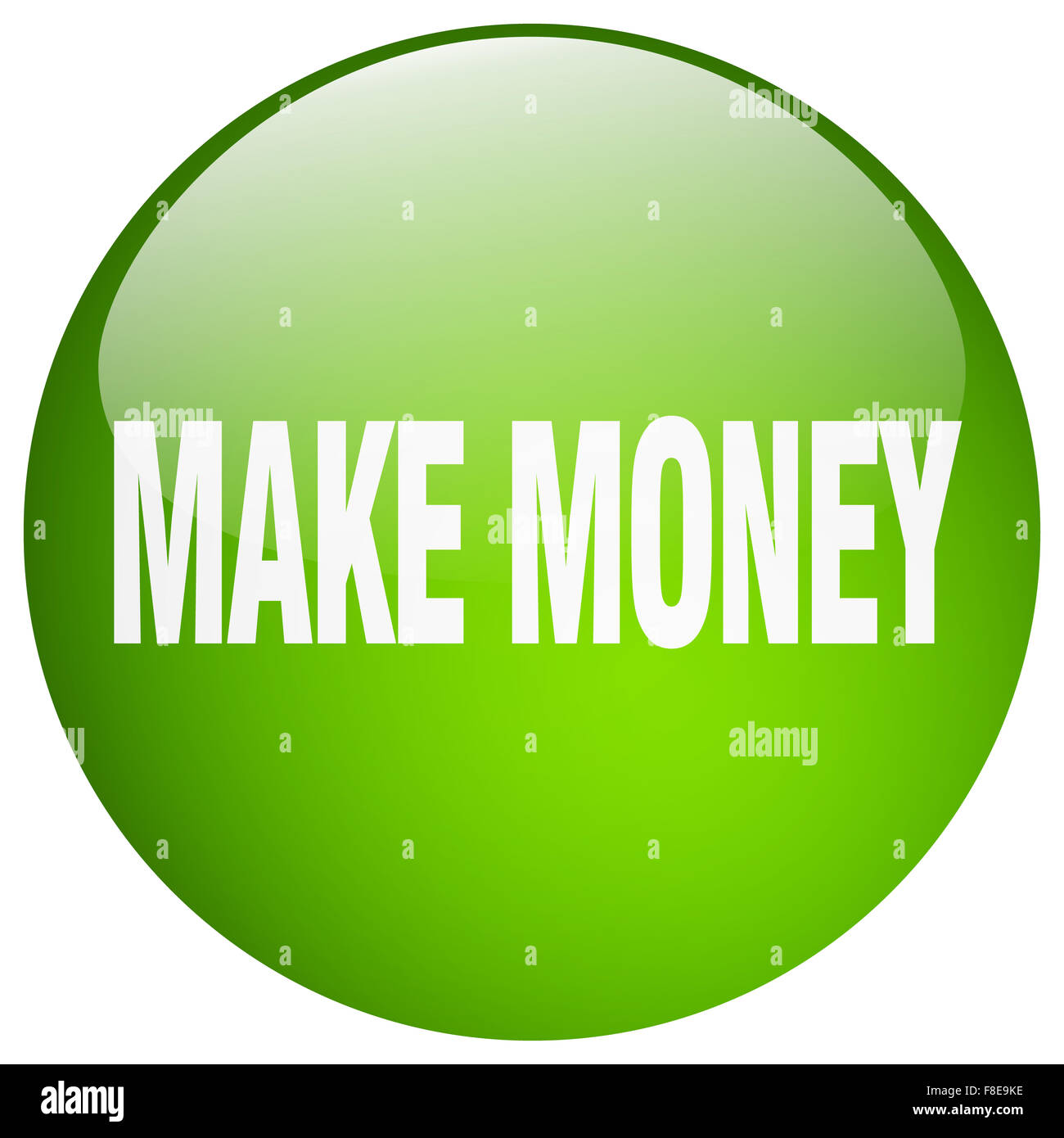 make money green round gel isolated push button Stock Photo - Alamy