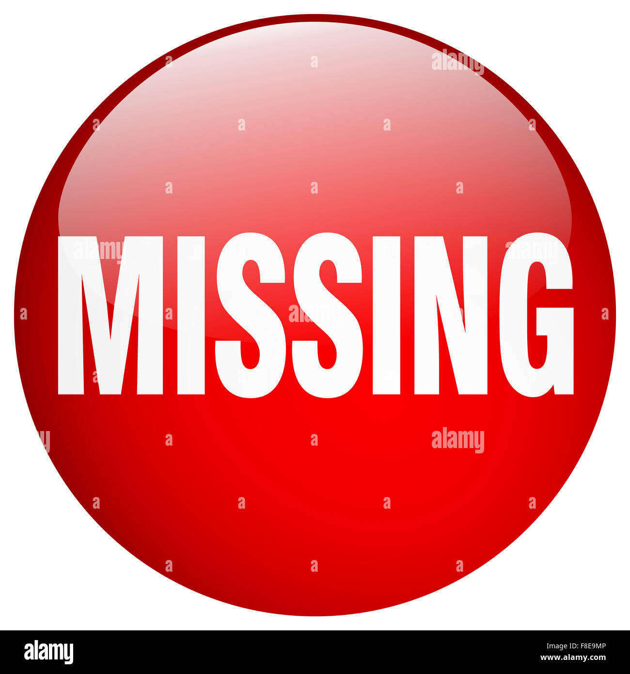 missing red round gel isolated push button Stock Photo - Alamy