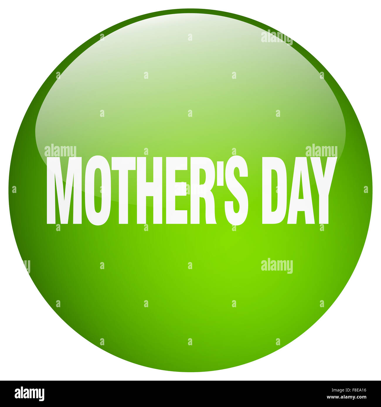 mother's day green round gel isolated push button Stock Photo - Alamy
