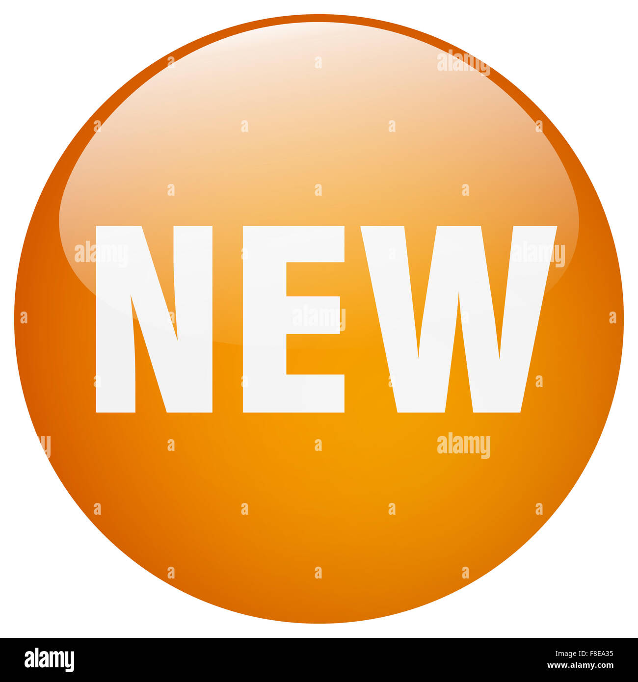 new orange round gel isolated push button Stock Photo - Alamy