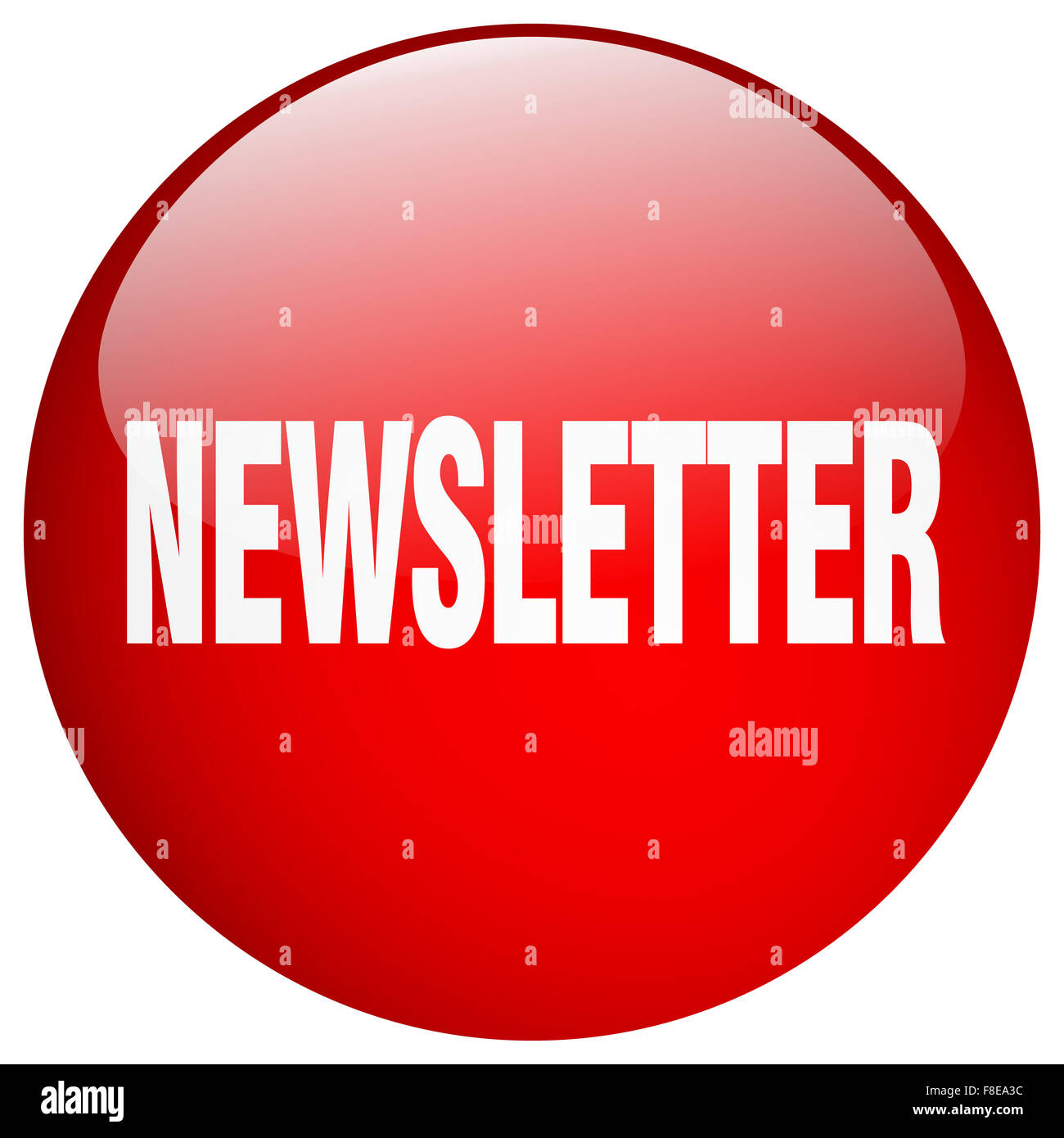 newsletter red round gel isolated push button Stock Photo - Alamy