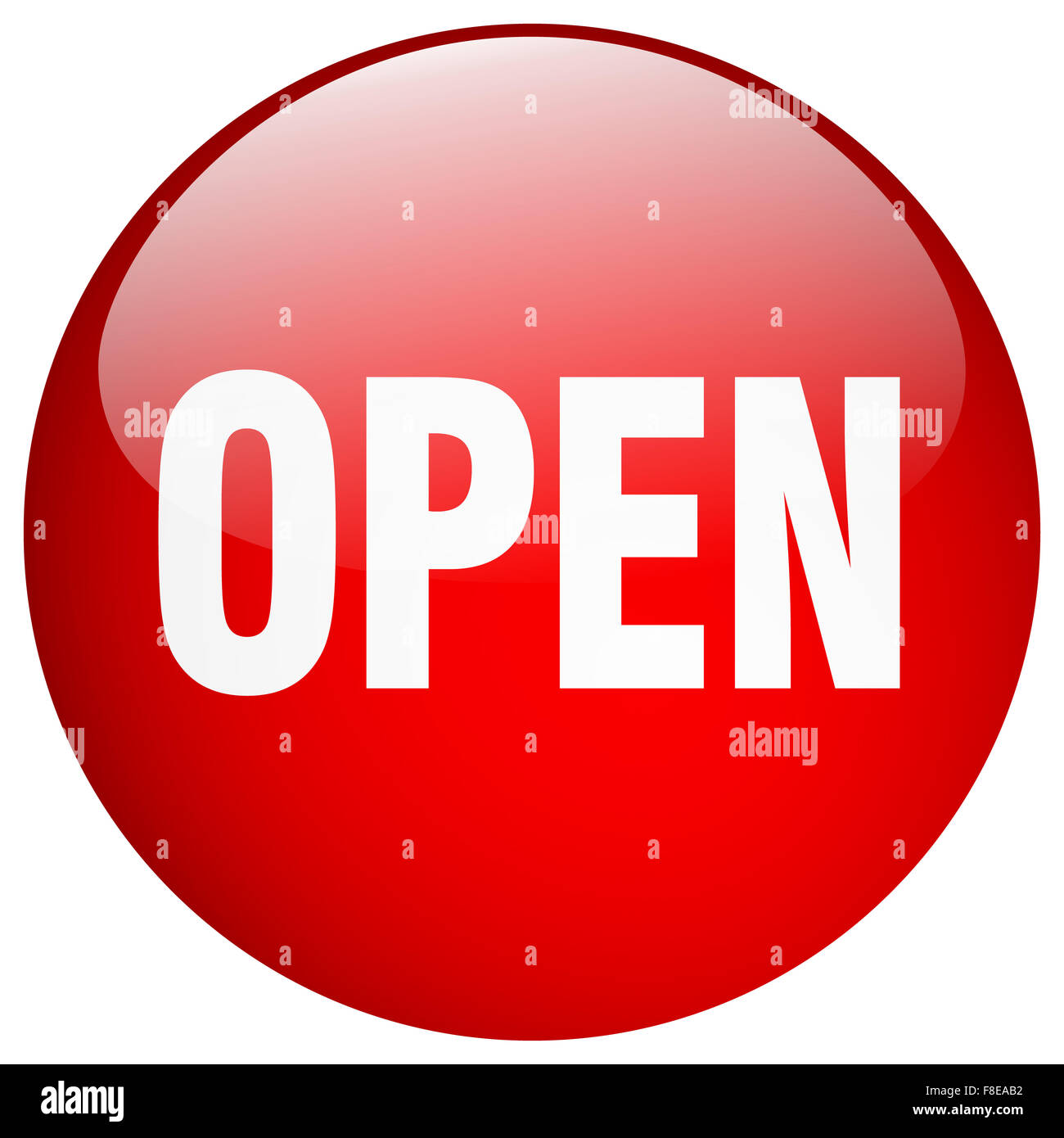 open red round gel isolated push button Stock Photo - Alamy
