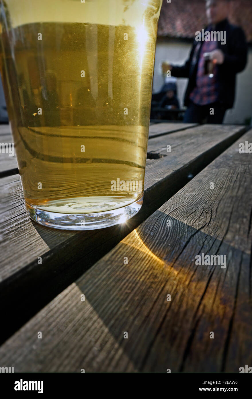 pint of golden ale Stock Photo - Alamy