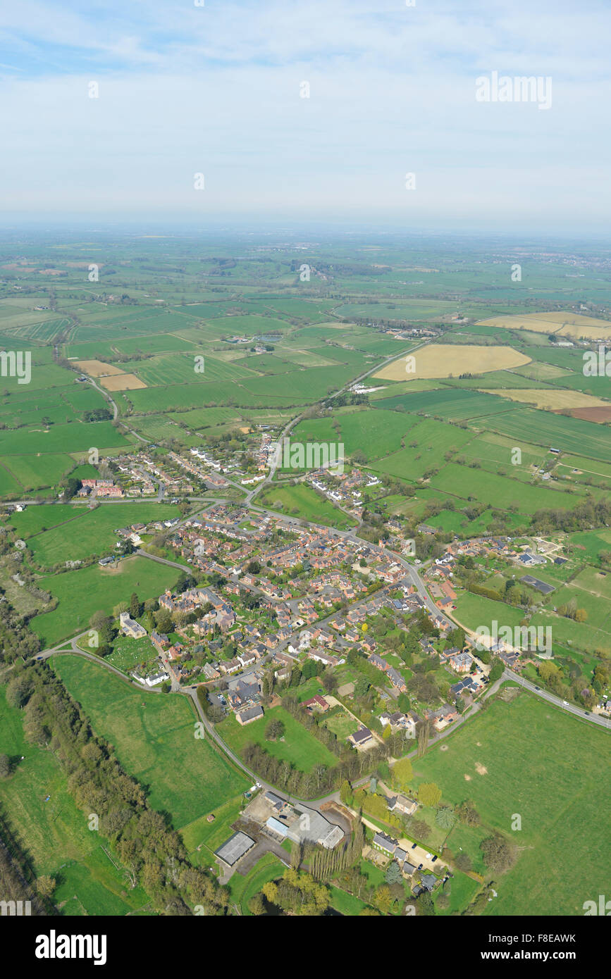 An aerial view of the Leicestershire village of Lubenham, close to ...