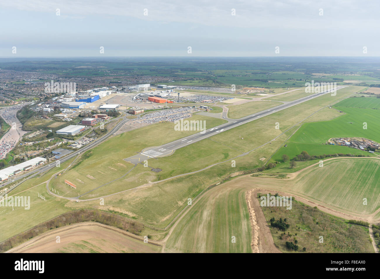 An aerial view of London Luton Airport. Bedfordshire, UK Stock Photo ...