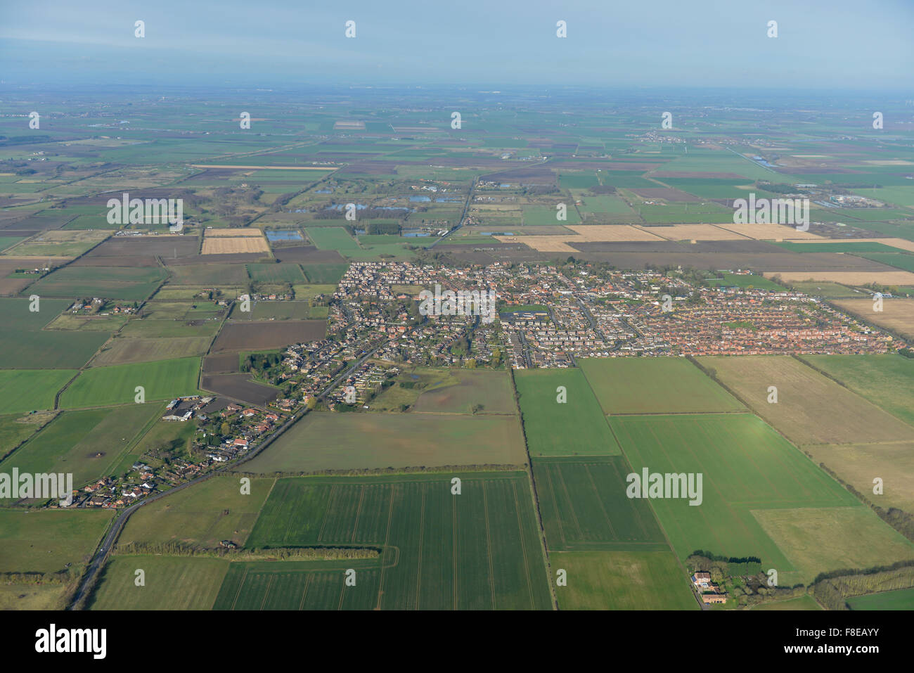 An aerial view of the north Lincolnshire village of Messingham and ...