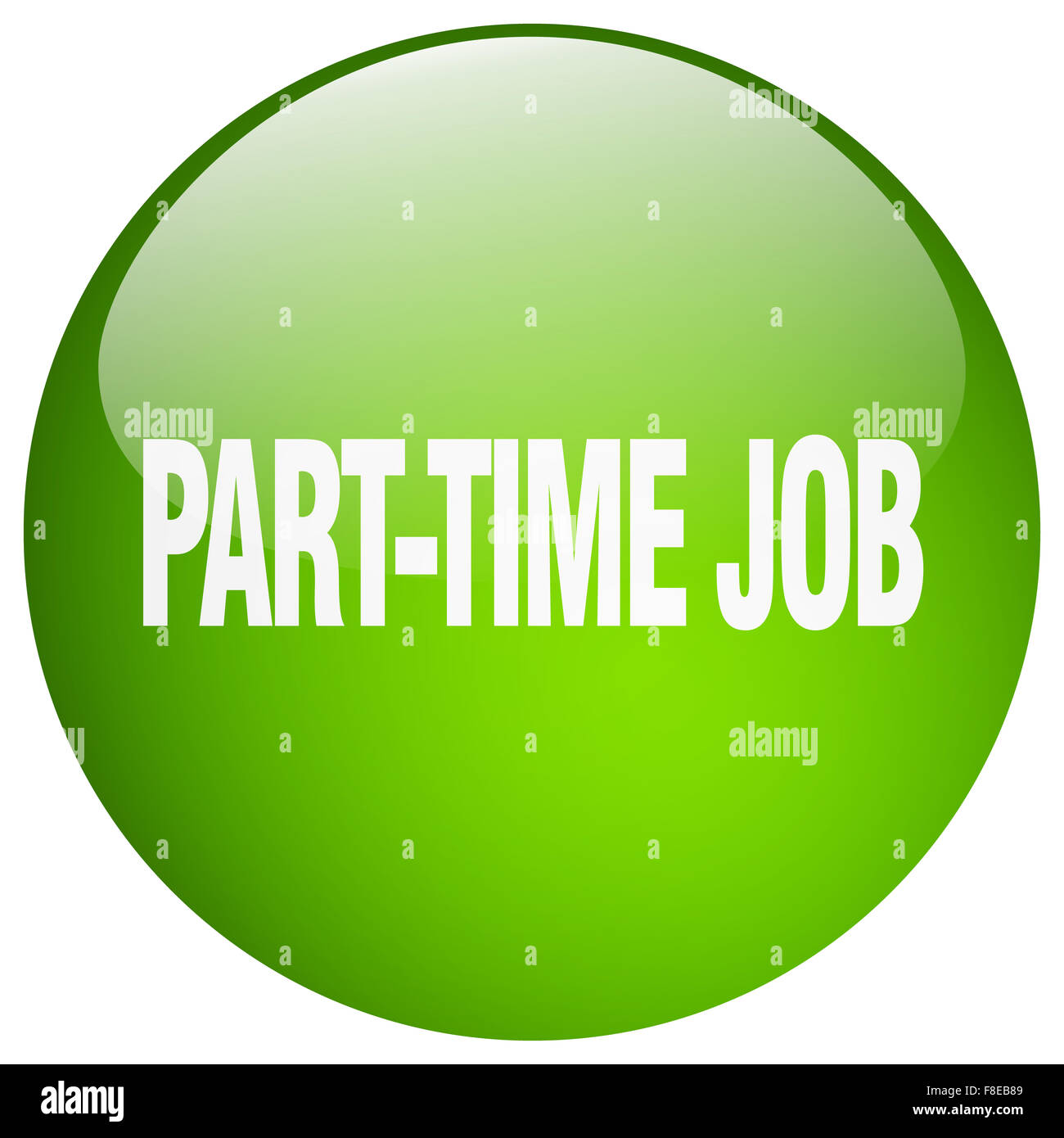 part-time job green round gel isolated push button Stock Photo - Alamy