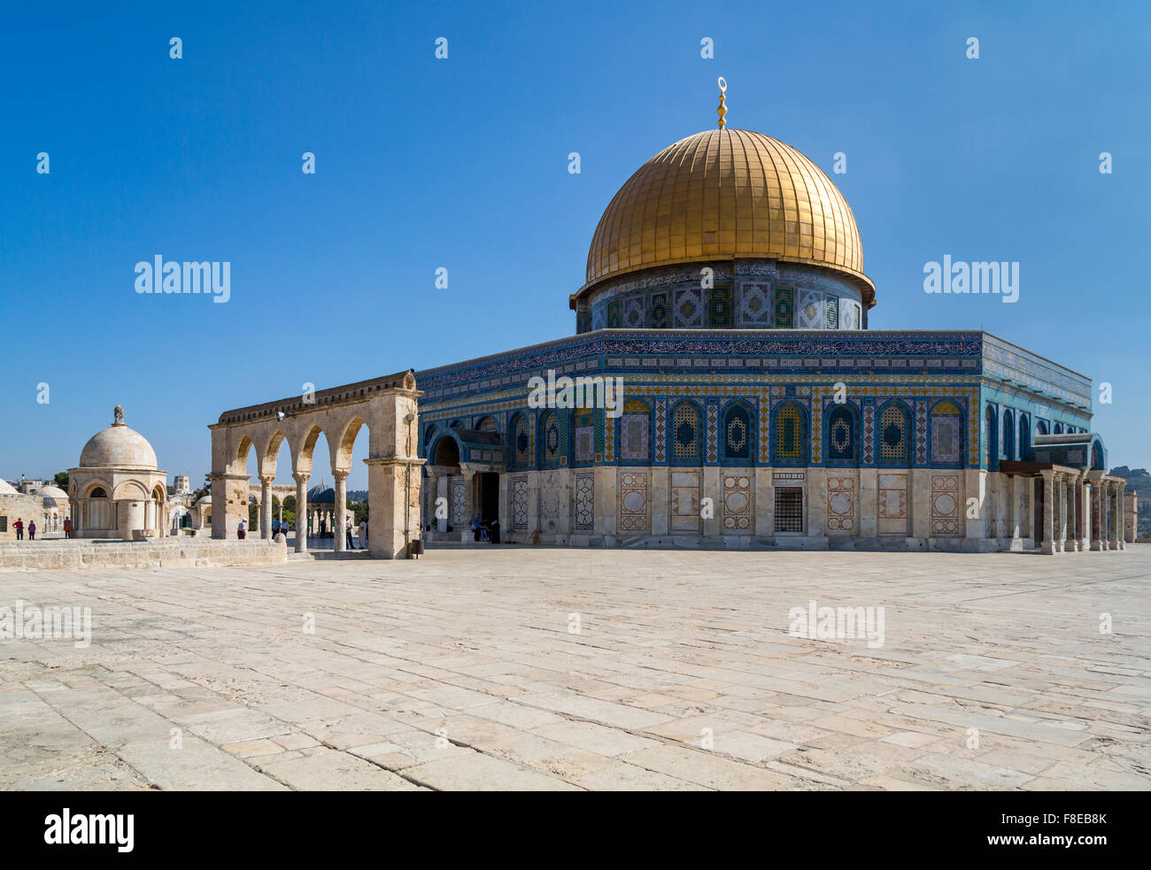 The dome of the Rock, a Muslim shrine on the Temple Mount in the old ...