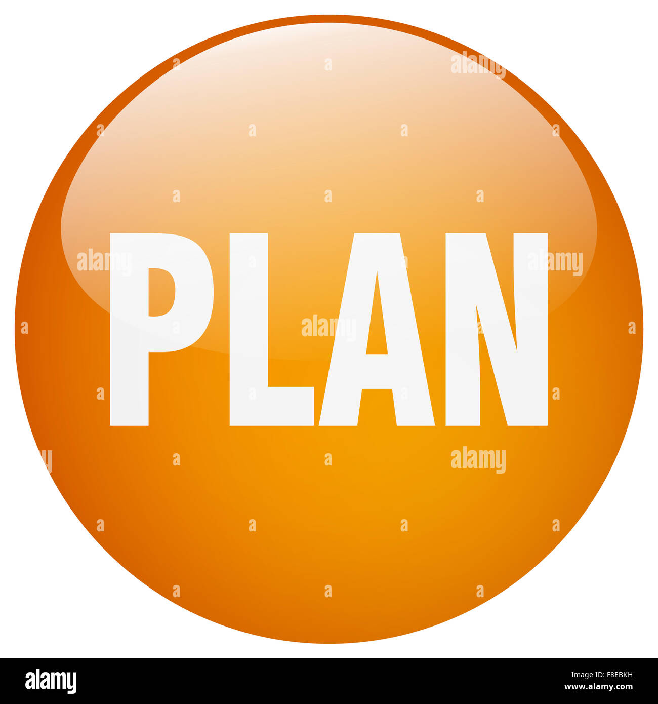 plan orange round gel isolated push button Stock Photo - Alamy