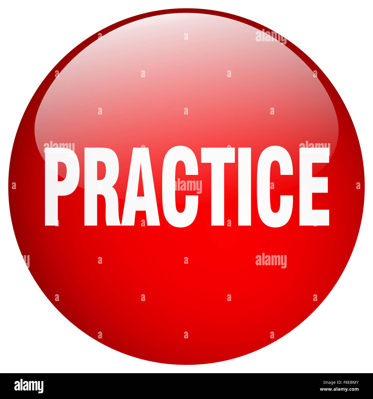 practice red round gel isolated push button Stock Photo - Alamy