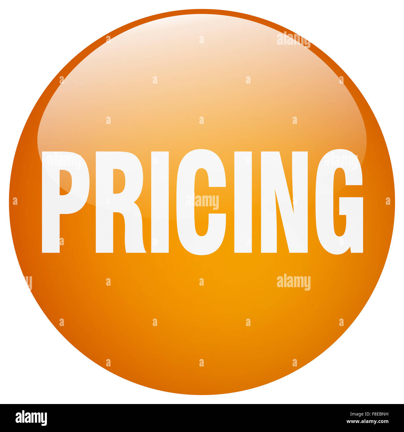 pricing orange round gel isolated push button Stock Photo - Alamy