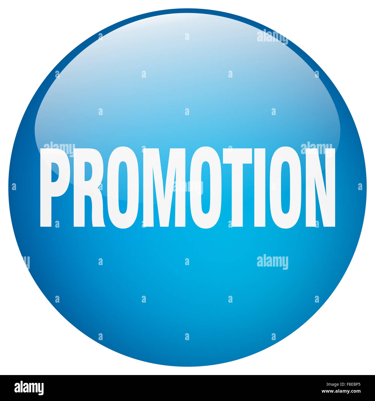 promotion blue round gel isolated push button Stock Photo - Alamy