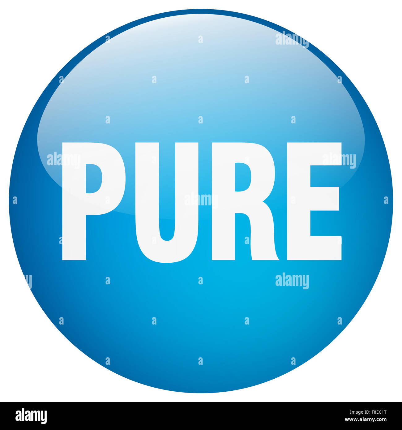 pure blue round gel isolated push button Stock Photo - Alamy