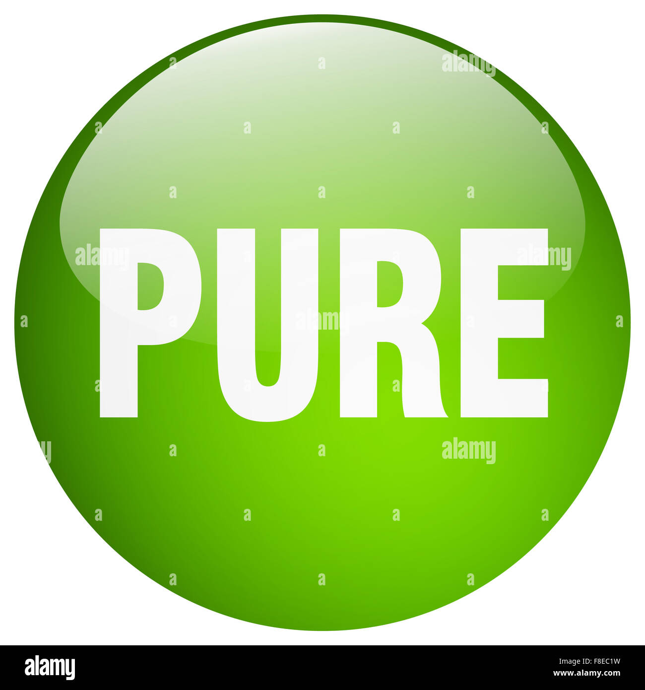 pure green round gel isolated push button Stock Photo - Alamy
