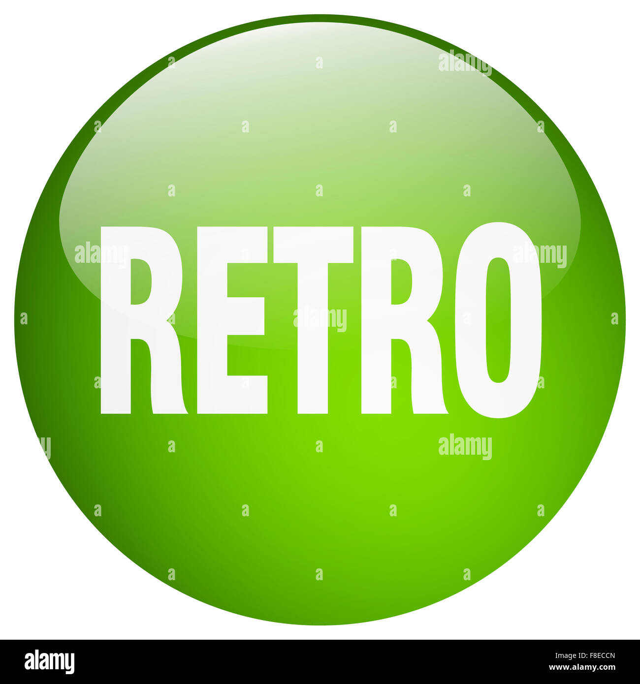 retro green round gel isolated push button Stock Photo - Alamy