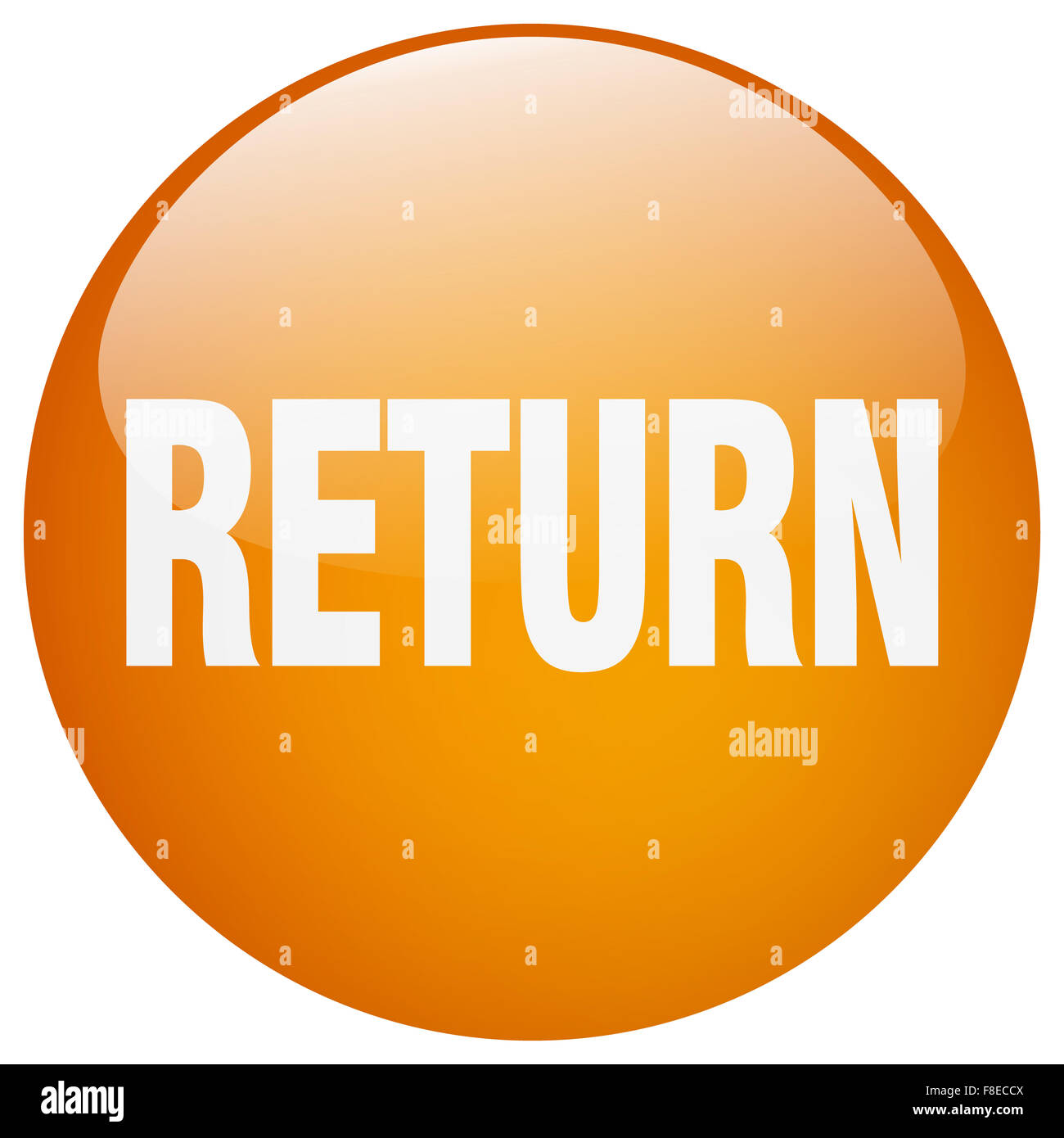 return orange round gel isolated push button Stock Photo - Alamy