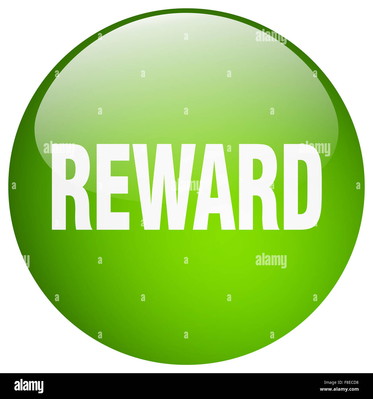 reward green round gel isolated push button Stock Photo - Alamy