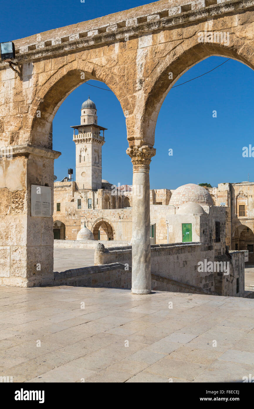 A variety of structures and gates on the Temple Mount of Jerusalem ...