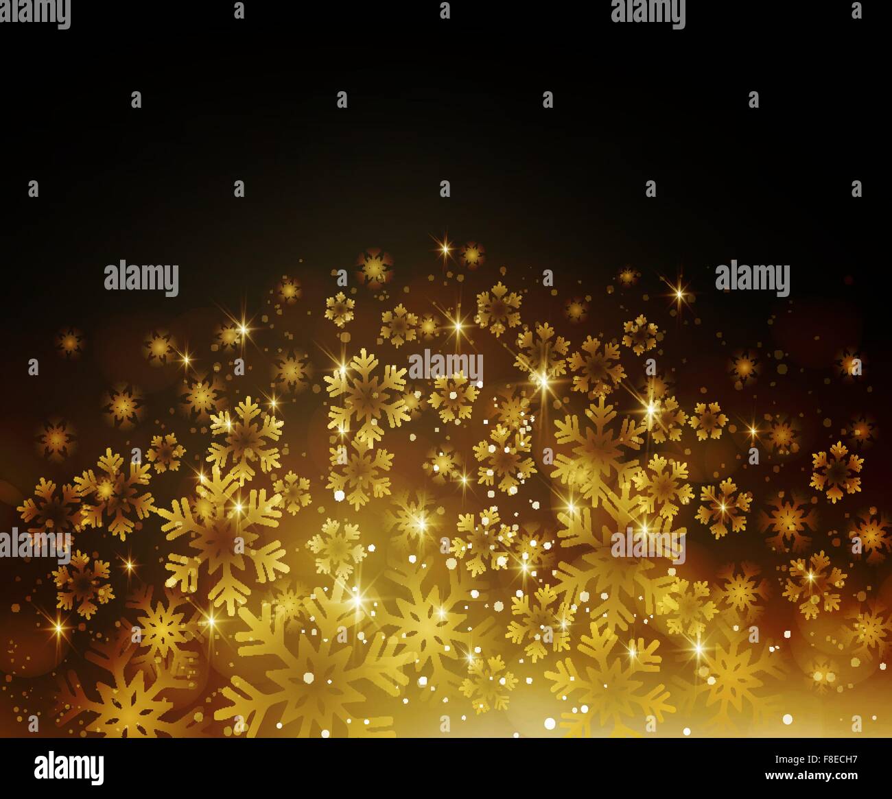 Golden snowflake on a dark background Stock Vector Image & Art - Alamy