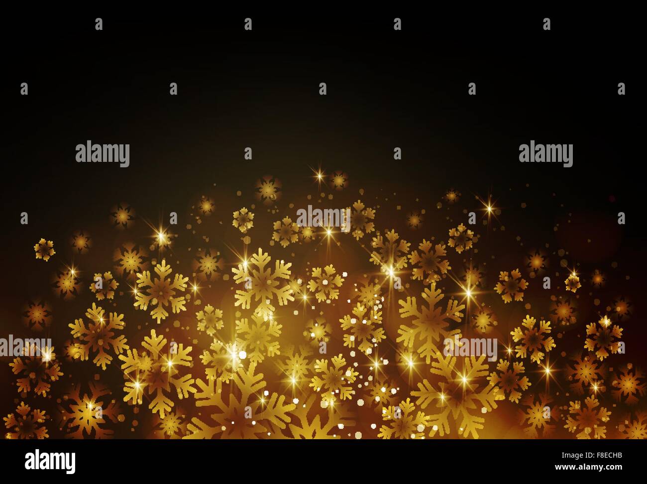 Golden snowflake on a dark background Stock Vector Image & Art - Alamy