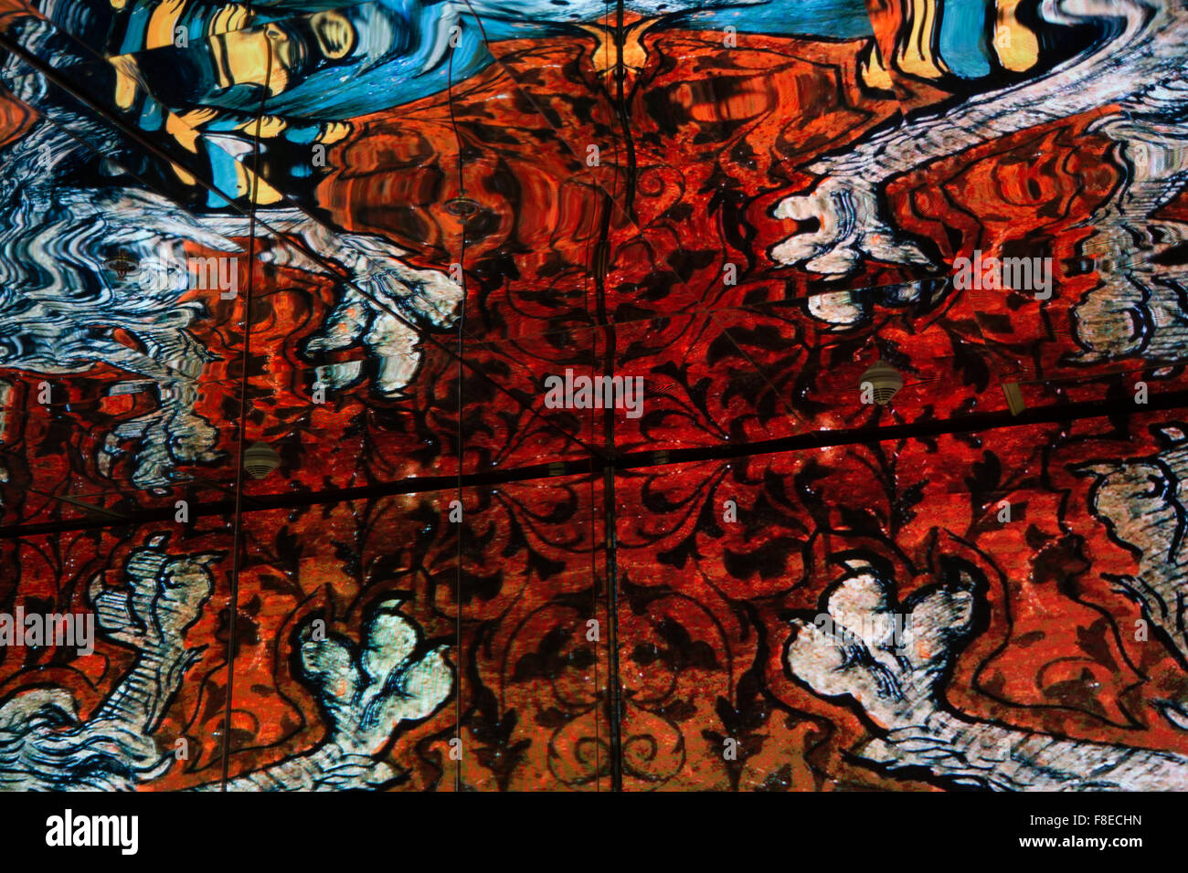 Original abstract image made of mirrors and reflections, colors and art ...