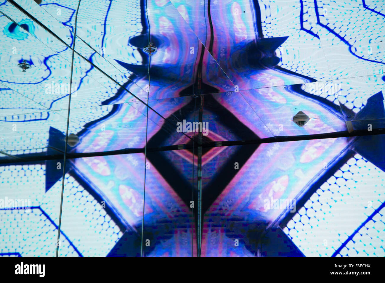 Original abstract image made of mirrors and reflections, colors and art ...