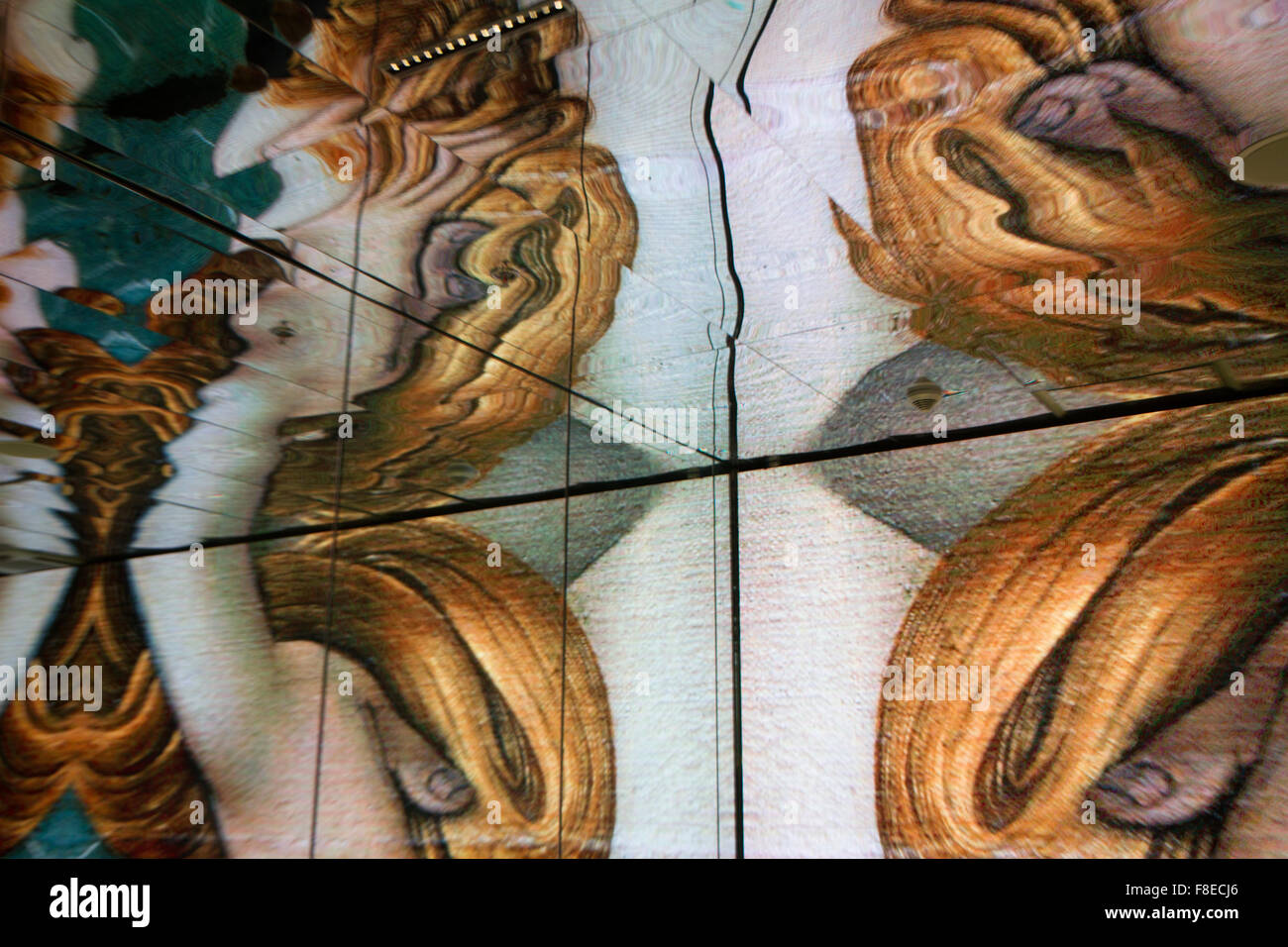 Original abstract image made of mirrors and reflections, colors and art ...