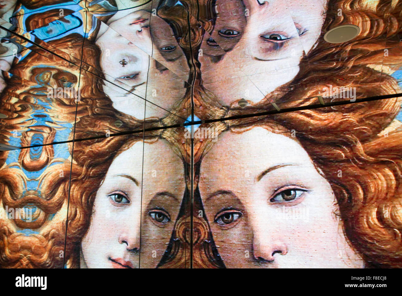 Original abstract image made of mirrors and reflections, colors and art ...