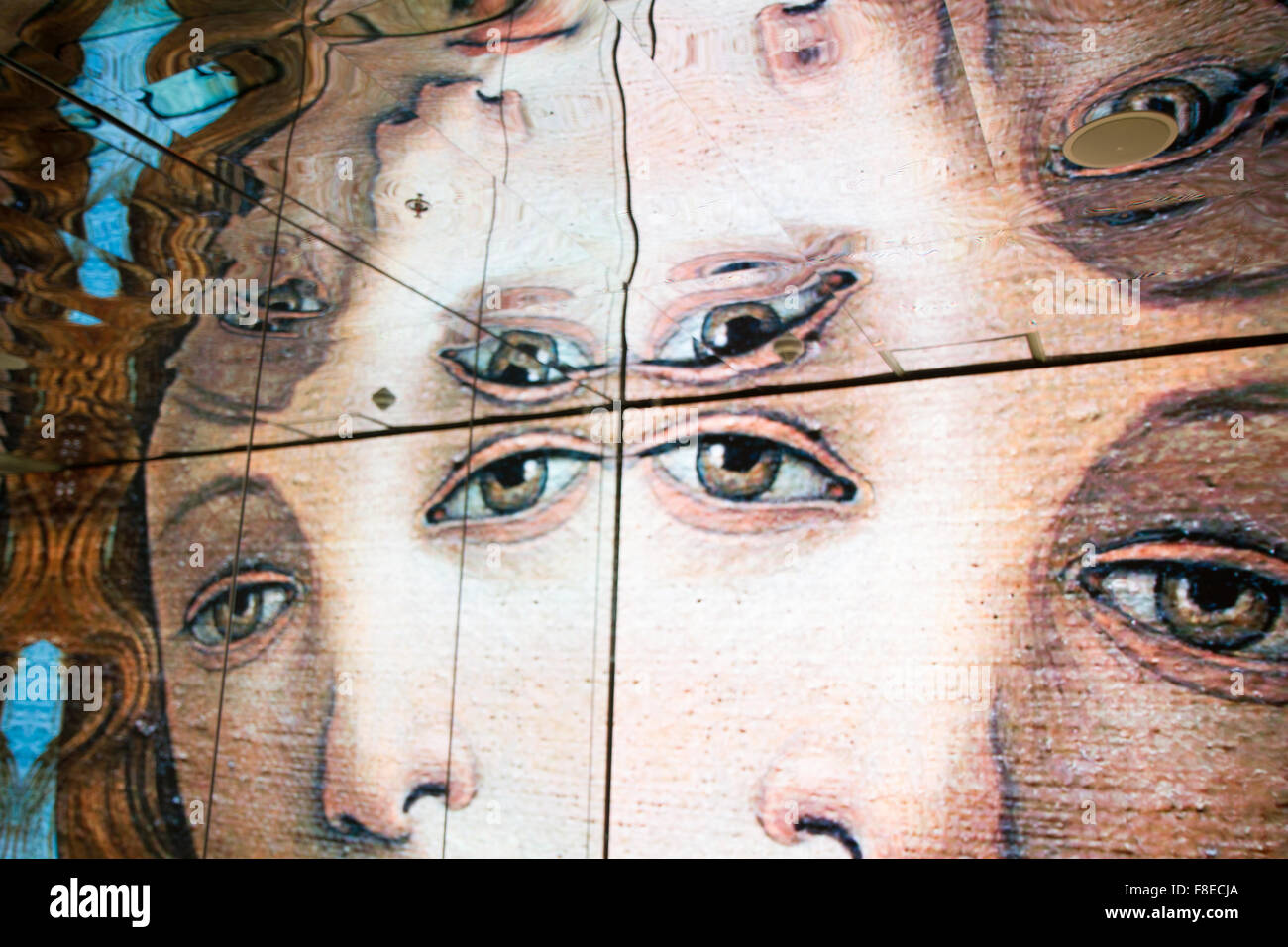 Original abstract image made of mirrors and reflections, colors and art ...