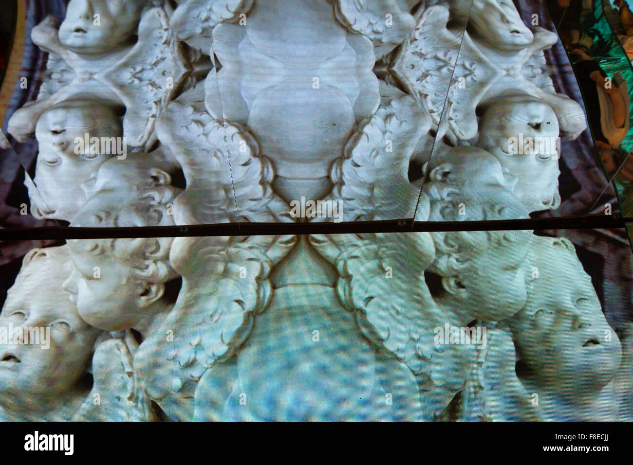 Original abstract image made of mirrors and reflections, colors and art ...