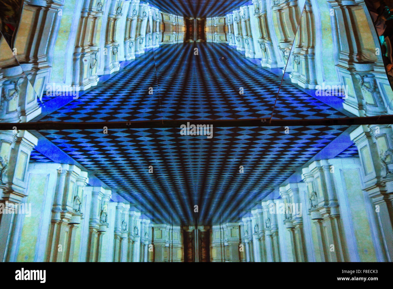 Original abstract image made of mirrors and reflections, colors and art ...