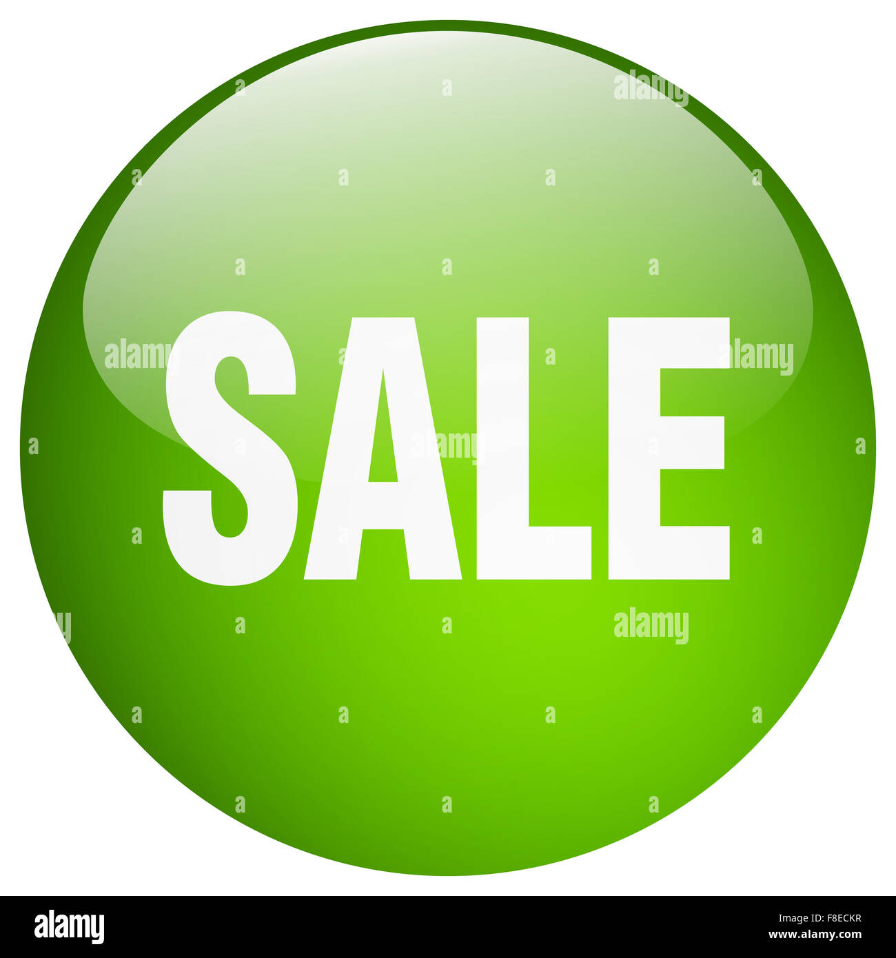 sale green round gel isolated push button Stock Photo - Alamy