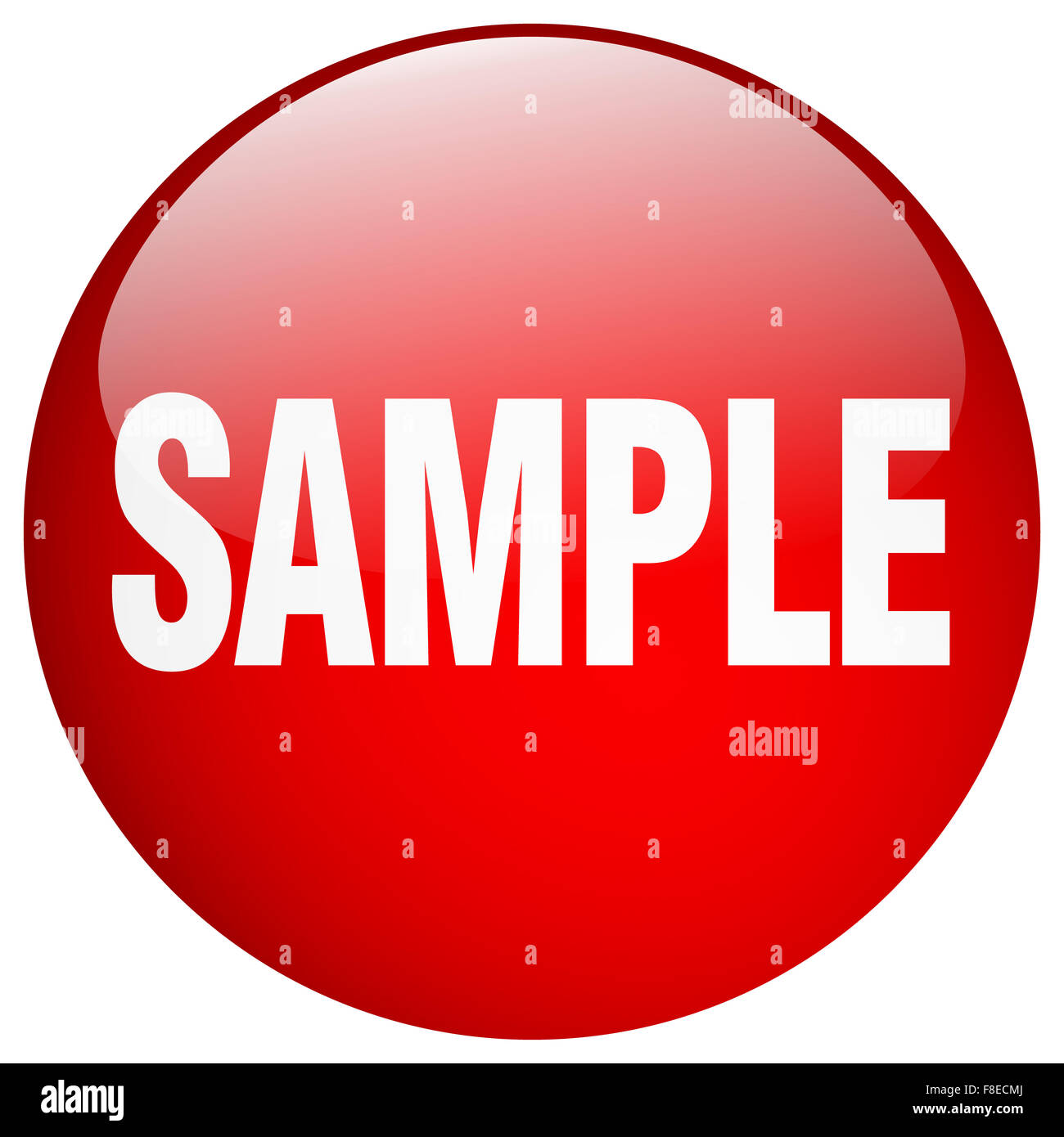 sample red round gel isolated push button Stock Photo - Alamy