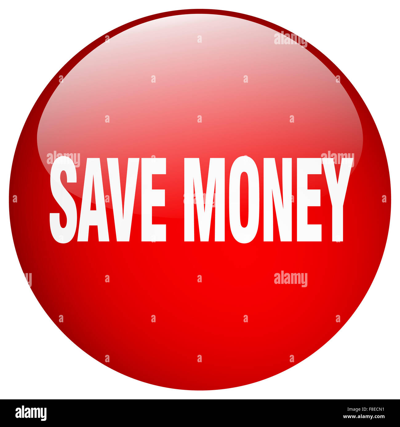 save money red round gel isolated push button Stock Photo - Alamy