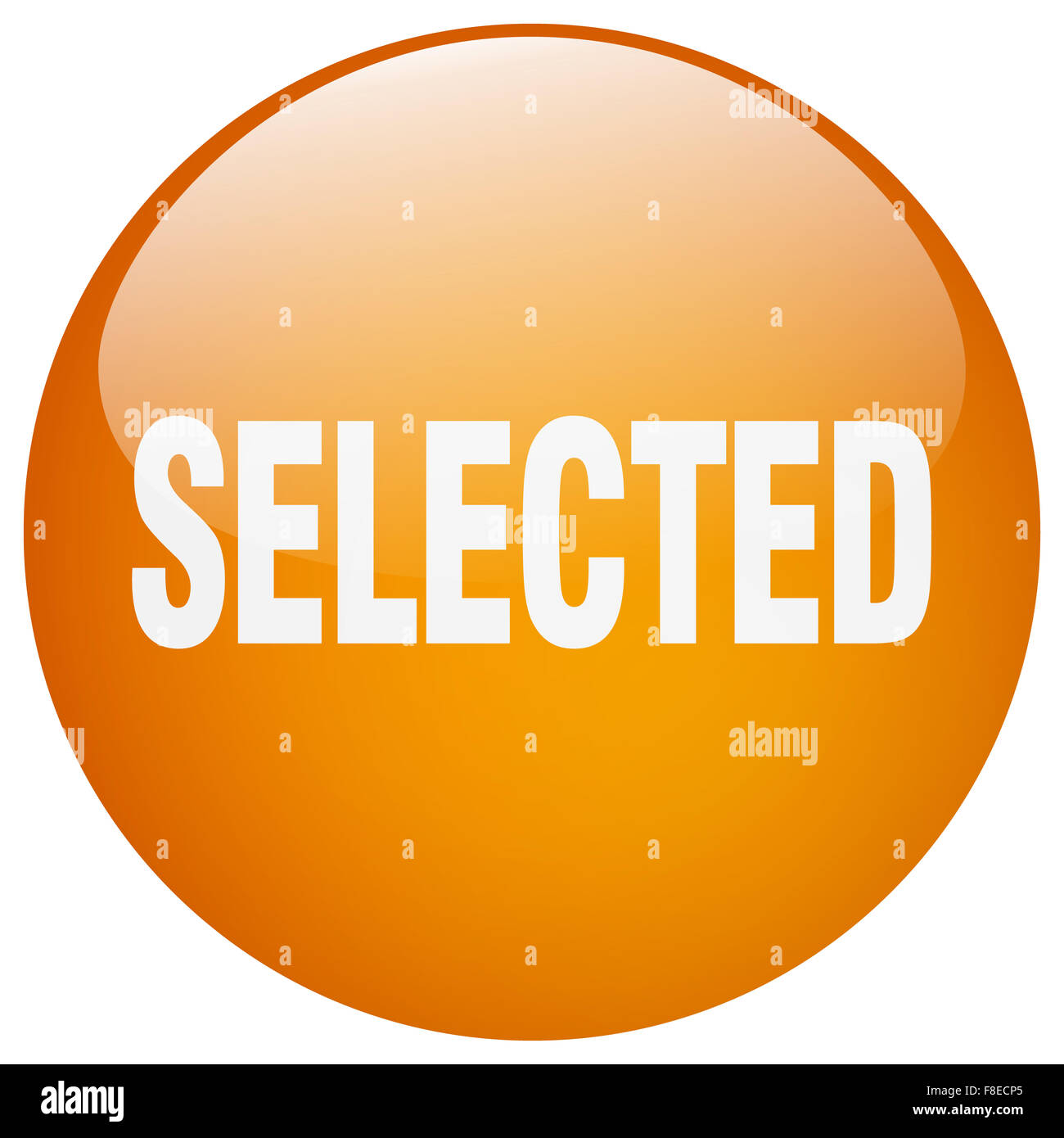 selected orange round gel isolated push button Stock Photo - Alamy