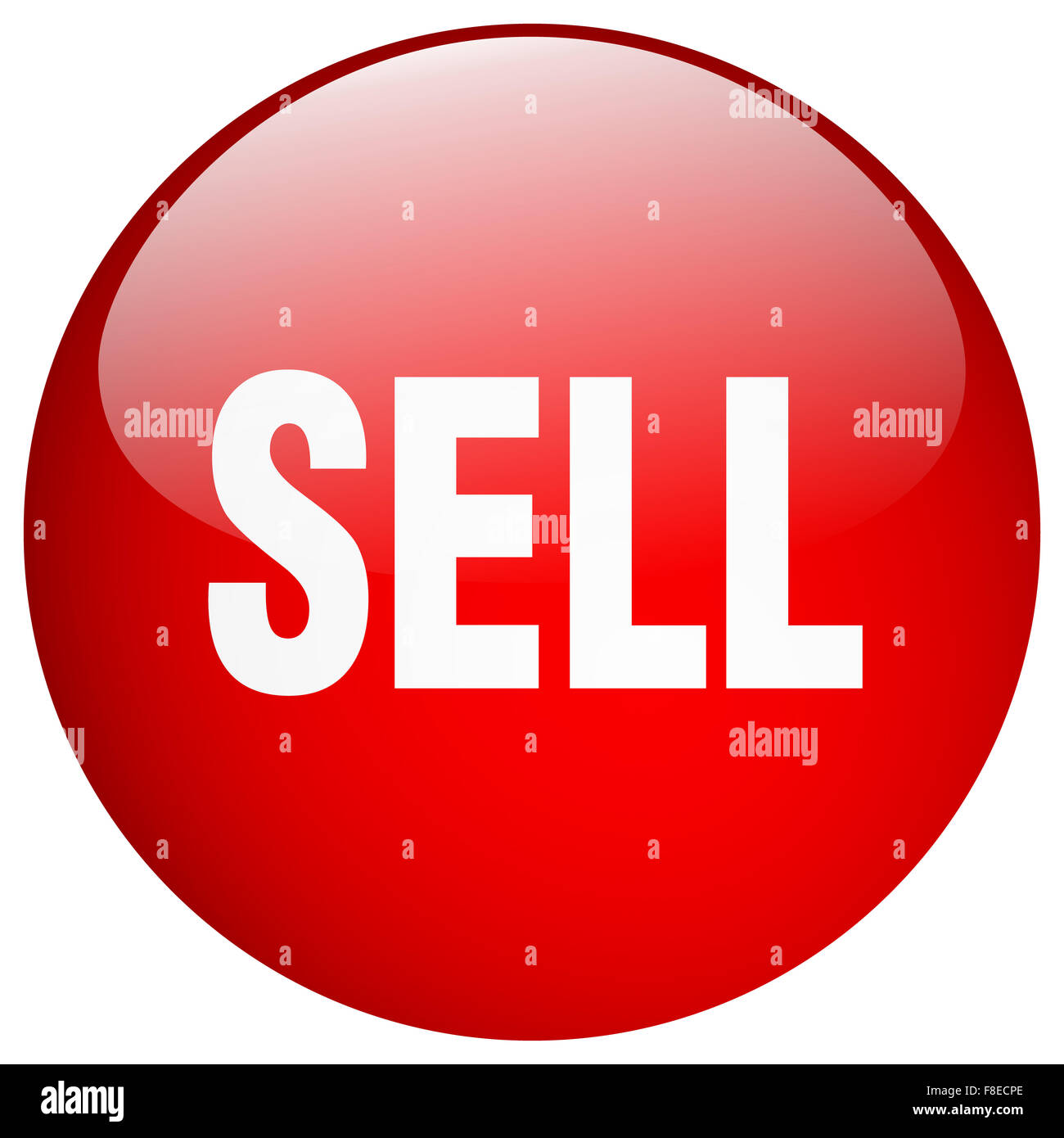 sell red round gel isolated push button Stock Photo - Alamy