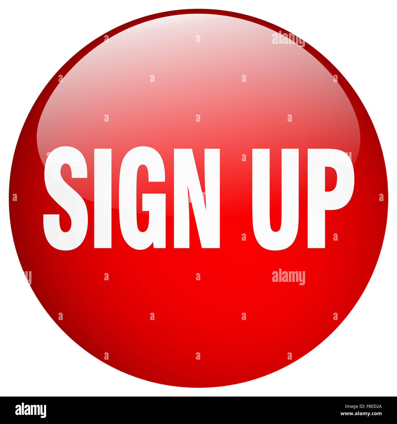 sign up red round gel isolated push button Stock Photo - Alamy