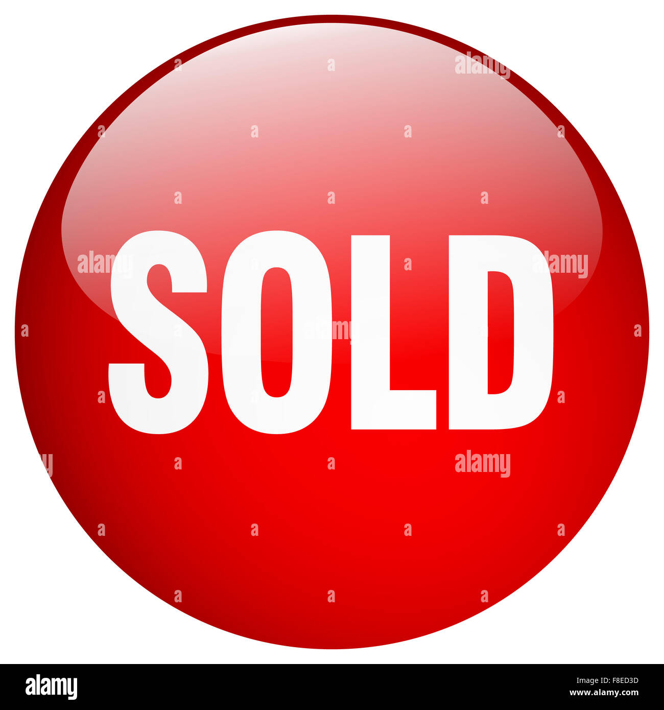 sold red round gel isolated push button Stock Photo - Alamy