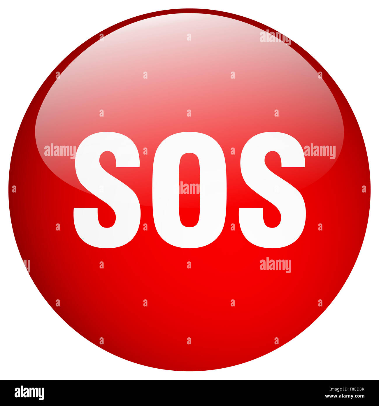 sos red round gel isolated push button Stock Photo - Alamy