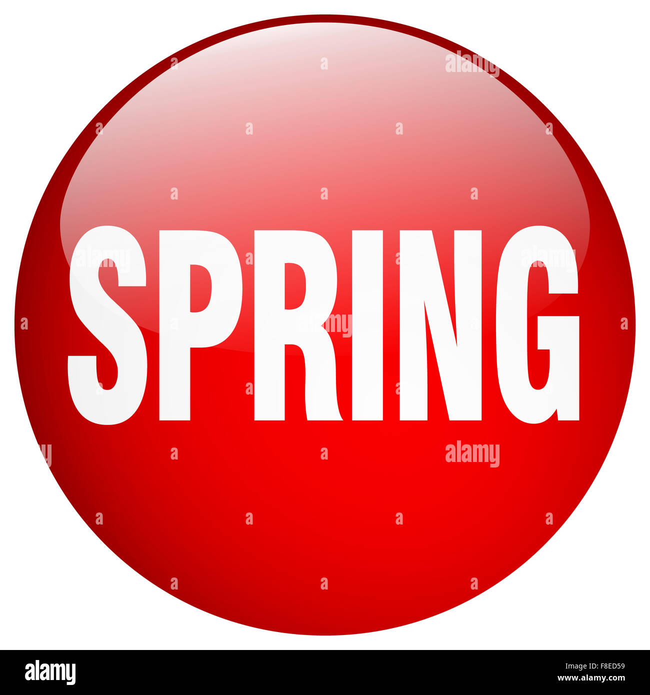 spring red round gel isolated push button Stock Photo - Alamy