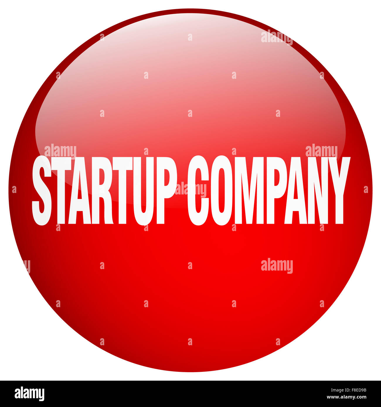 startup company red round gel isolated push button Stock Photo - Alamy