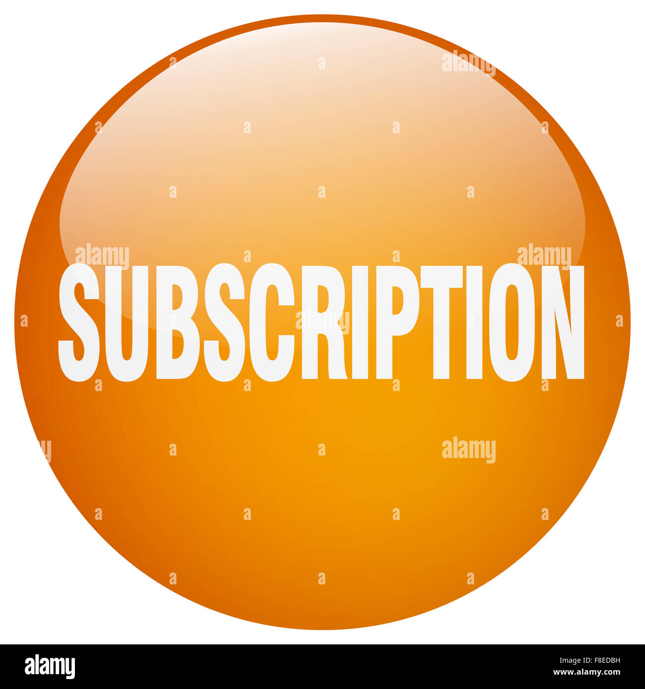 subscription orange round gel isolated push button Stock Photo - Alamy